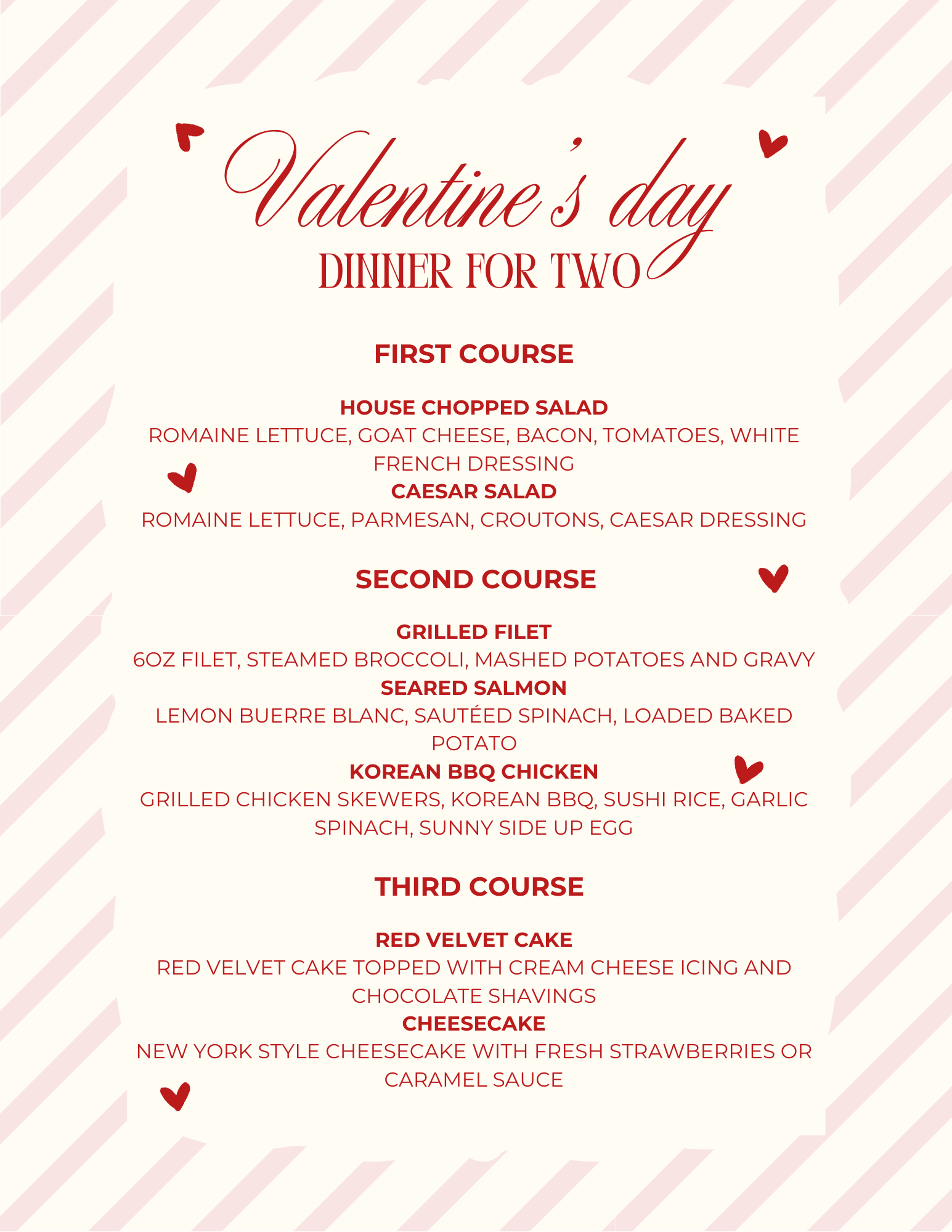 Menu - Birdsong Social